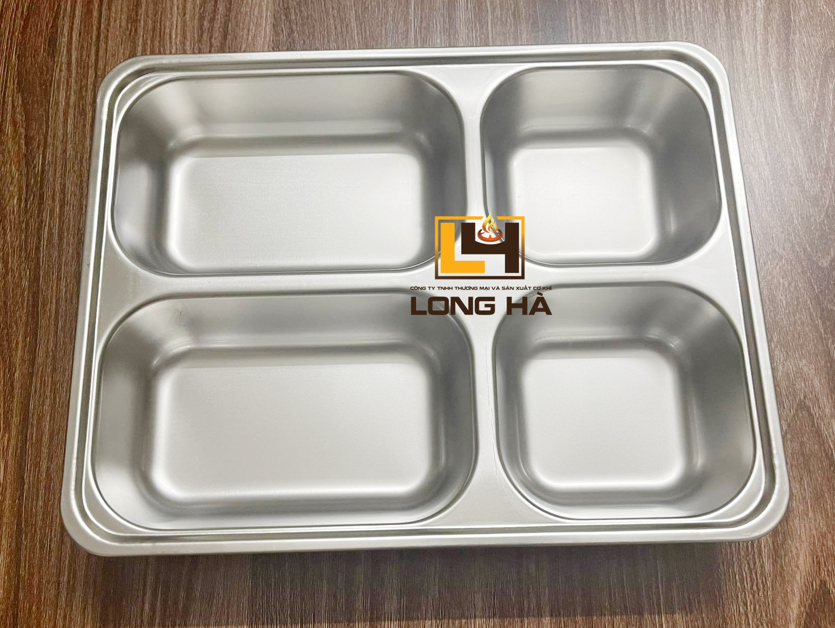 Khay cơm 4 ngăn sâu lòng - Thiết bị bếp công nghiệp Long Hà